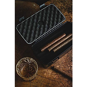 Pardo Cigar Travel Humidors with Built-in Humidifier Disc - Holds up to 15 Cigars - Airtight, Waterproof, Portable & Durable Humidor Cigar Box - Cigar Accessories Ideal Valentines Day Gifts for Him