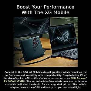 ASUS ROG Flow 13.4" X13 2-in-1 Touchscreen Gaming Laptop, AMD Ryzen 9 6900HS, 16GB RAM, 1TB SSD, NVIDIA RTX 3050 & XG Mobile Dock GC32L AMD RX 6850M XT, Backlit Keyboard, FP Reader, Win 11 Pro, Black