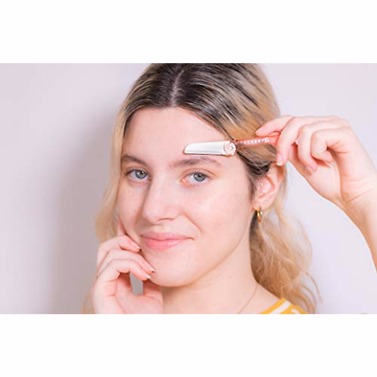 About Face Fuzz-Free Compact Facial Razors for Shaving & Exfoliating - Includes 3 Beauty Groomers - For Face, Lips & Eyebrows