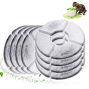 isYoung 8 Pack Replacement Round Filter - Compatible with isYoung Cat Fountain 1.6 L and Others (8 PACK)
