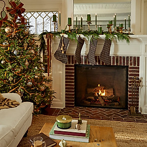 Thymes Frasier Fir 12" Taper Candle Set– Scented Candle with Notes of Crisp Siberian Fir, Cedarwood and Sandalwood - Seasonal House Decor - Luxury Home Fragrance - 12" Frasier Fir