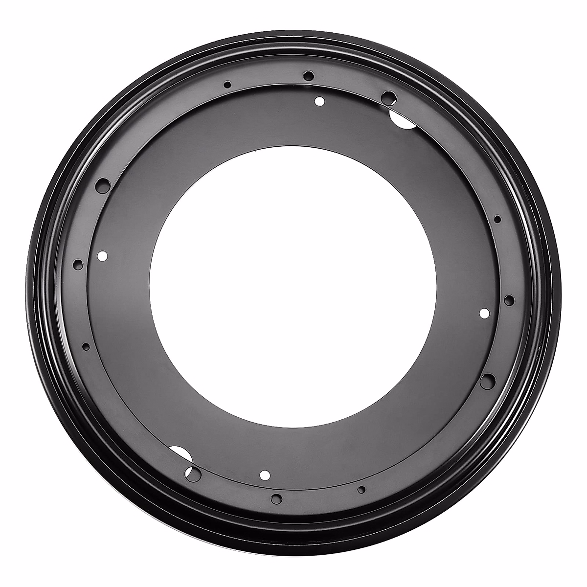 SEHOI 4 Pack 12 Inch Black Lazy Susan Hardware, 360°Rotating Swivel Plate, 5/16 inch Thick Ball Bearings Turntable Lazy Susan Base for Rotating Table, Display Plate, Serving Tray