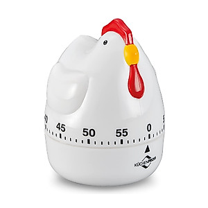 Küchenprofi Henriette Hen Manual 59 Minute Timer, 3.5 Inches, White