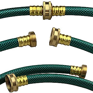 Darnassus PVC Garden Hose 1/2 Inch Green Heavy Duty Water Hose with Solid Brass Fittings,No Leaking, Flexible,for outdoors,Lawns,Patio (20 FT, Green)