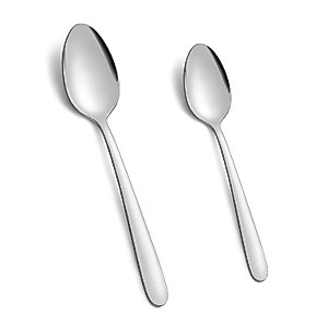 60 Pieces Dinner Spoons (7.4 inches) and Teaspoons (6.2 inches), Pleafind Spoons Silverware and Teaspoons, Contains 24 Pieces Spoons and 36 Pieces Teaspoons, Use for Home, Kitchen, Restaurant
