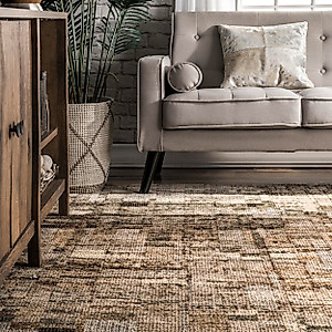 nuLOOM Contemporary Abstract Lilly Area Rug, 5x8, Brown