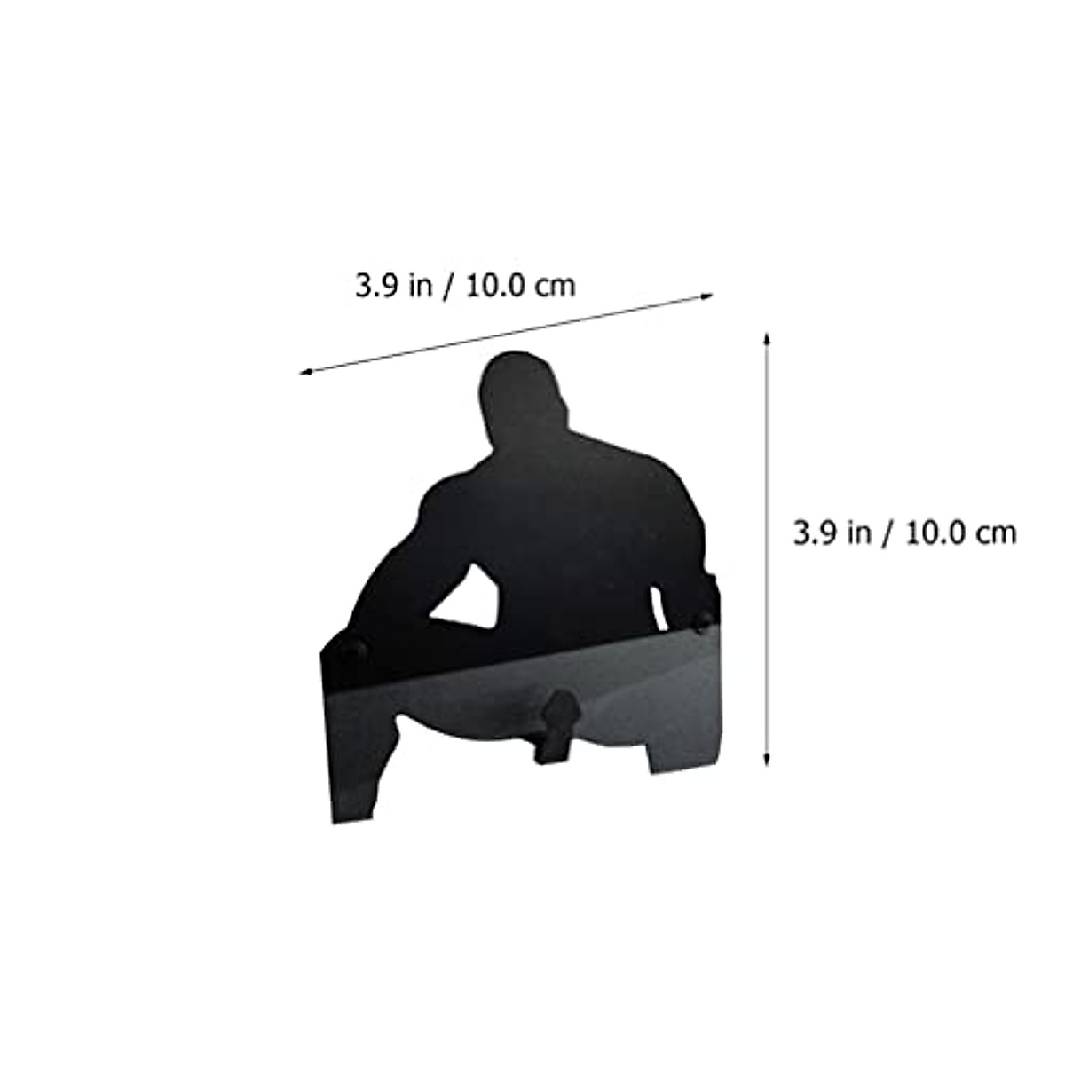 TEHAUX 2 pcs Art Wall Heavy Unique Storage Man Mounted Home Iron Towel Wrought Doorway Black Decorative Human-Shaped Shaped Decoration Clothes-Hook Clothes Funny Chic Duty Shape