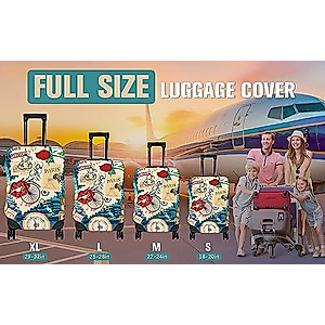 Lefowru Luggage Cover Protector Travel Suitcase Covers Protective Skin for Carry On Baggage Fit 18-20 Inch Luggage