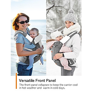 besrey Baby Carrier with Hip Seat Newborn to Toddler, 7-45lb, Summer Mesh Infant Carrier, Baby Body Holder Chest with Back Support, Front Facing Men Kangaroo Holder