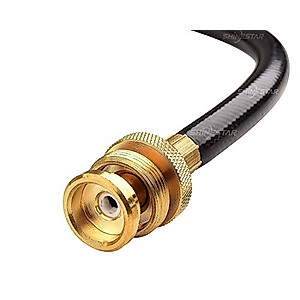 SHINESTAR 12ft and 5ft Propane Hose Extension for Distribution Tree, 1lb lp Hose Assembly with 1in x20 Female Throwaway Cylinder Thread x 1in x20 Male Thread - T and Y Connector