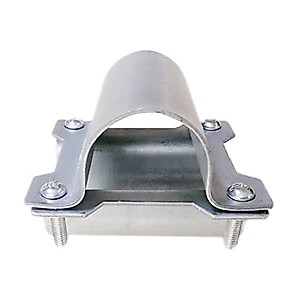 DSBGKJI 20 Pcs/10 Pairs Greenhouse Cross Grid Pipe Connector Clamps Purlin Bracket Fit 1-3/8 inch OD Tube, Galvanized Steel Pipe Fitting Clip w/ Bolts Nuts for Farm, Rail Fence