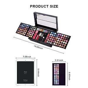 Hot Sugar 182 Colors Full Makeup Kit for Women Teen Girls All-in-One Cosmetic Set Birthday Holiday Gift (BLACK)