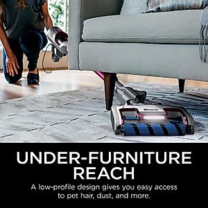 SHARK Shark HZ2000 Vertex Ultralight Corded Stick Vacuum with DuoClean PowerFins and Self-Cleaning Brushroll Magenta (Renewed)