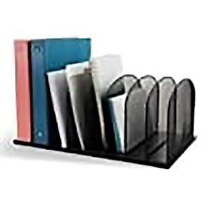 Scranton & Co Black Mesh Desk Organizer with 8 Upright Sections