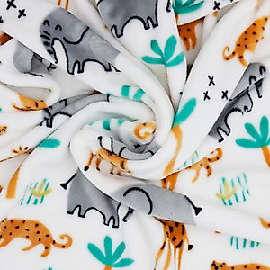 LITTLE CELEBRITY Flannel Toddler Blanket, Kids Blanket, Blanket for Kids, Boys Blanket, Girls Blanket Kids, Kids Throw Blanket, Kids Blankets & Throws, Toddler Blankets, 50"x40" (Jungle)