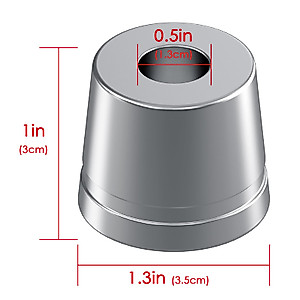 Linkidea 2 Pack Safety Razor Stand, Opening Dia 0.5" (13mm) Men's Shaving Razor Holder, Razor Holder for Bathroom Countertops Compatible with Shaving Revolution (Brushed Silver)