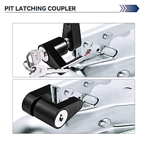 Trailer Hitch Coupler Lock, 1/4 "Diameter, 3/4" Span, Small Copper-plated Ball Cover Trailer Lock for Car, Tug, RV, Trucks (Black)