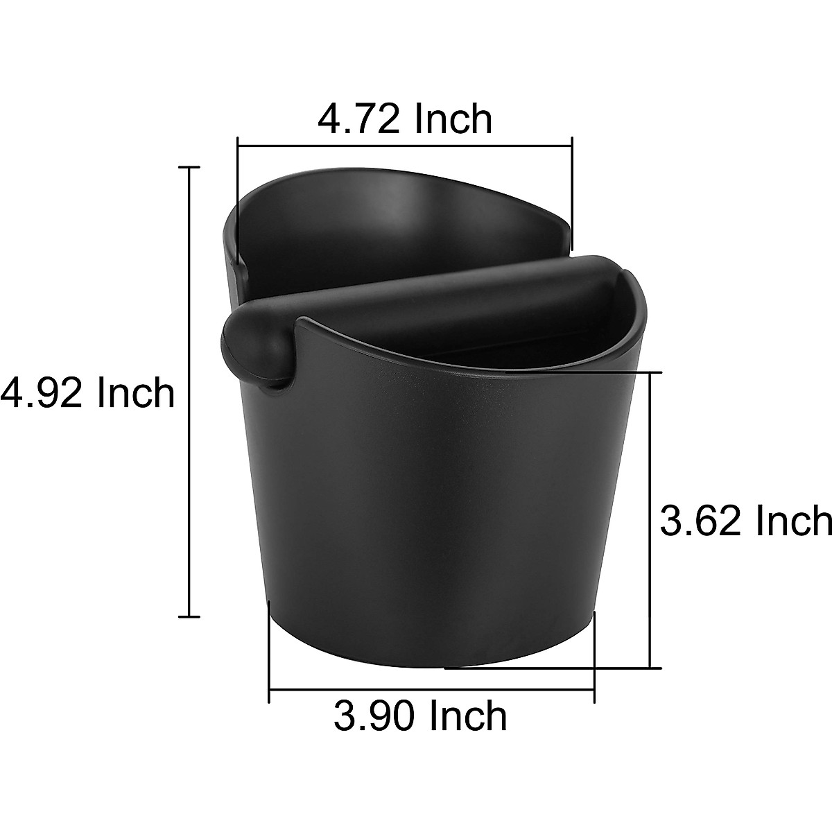 APTSPADE Espresso Knock Box,4.8 Inch Coffee Knock Box, Espresso Dump Bin With Removable Knock Bar and Non-Slip Base