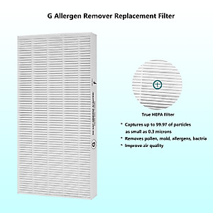 Lhari HRF-G1 True HEPA Replacement Filter, Compatible with Honeywell HPA020 HPA020B, HAP030 HPA030B and HPEAClean HPA108B HPA075B Air Purifier, Part Number HRF-G1 HRF-G2, 2-Pack