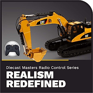 Diecast Masters RC Truck Cat 330D L Hydraulic Excavator | Fully Functional Radio Control Excavator Truck | 1:20 Scale Model Remote Control Truck, RC Caterpillar Trucks | CAT Yellow Diecast Model 28001