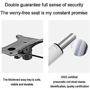 MayNuo Office Chair Gaming Chair Barber Comfy Computer Chair Adjustable Height Office Chair with Chrome Base Padded Swivel Chair/White Frame Black Net