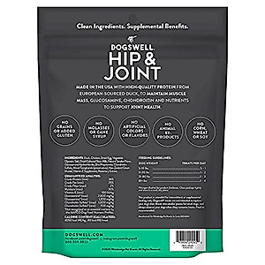 Dogswell Hip and Joint Grain-Free Duck Grillers for Dogs, 10 Ounces, Model: 842188