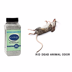 SMELLEZE Dead Animal Odor Eliminator for Strong Odor Removal - Eliminate Dead Rodent & Wildlife Smell - Safe Indoor & Outdoor Use, Natural Odor Remover, Fresh & Effective - Granules, 2 lbs.