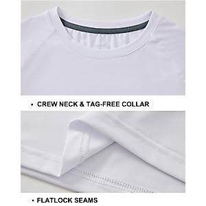 Willit Boys' Compression Shirts Youth Long Sleeve Football Undershirts Kids Baseball Quick Dry Baselayer White M