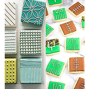 Vokop Square Cookie Cutter Set-5 Pack Stainless Steel Square Biscuit Molds Fondant Cake Cookie Cutter Set Pastry Mold-2",2.5", 3", 3.5",4"