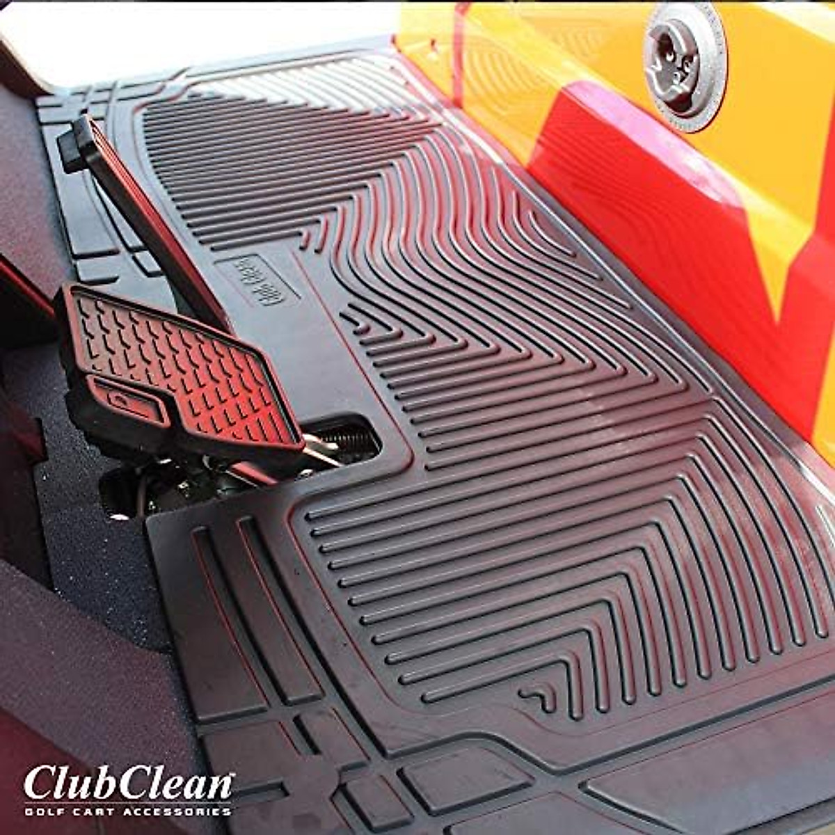 Shield Family/Club Clean Golf Cart Floor Mat - Fits Yamaha Model - New and Improved - Only Golf car Mat to Meet 6 ASTM Standards- Industry Standard Golf Cart Mat- Golf Car Mat 8mm Thick - Patented