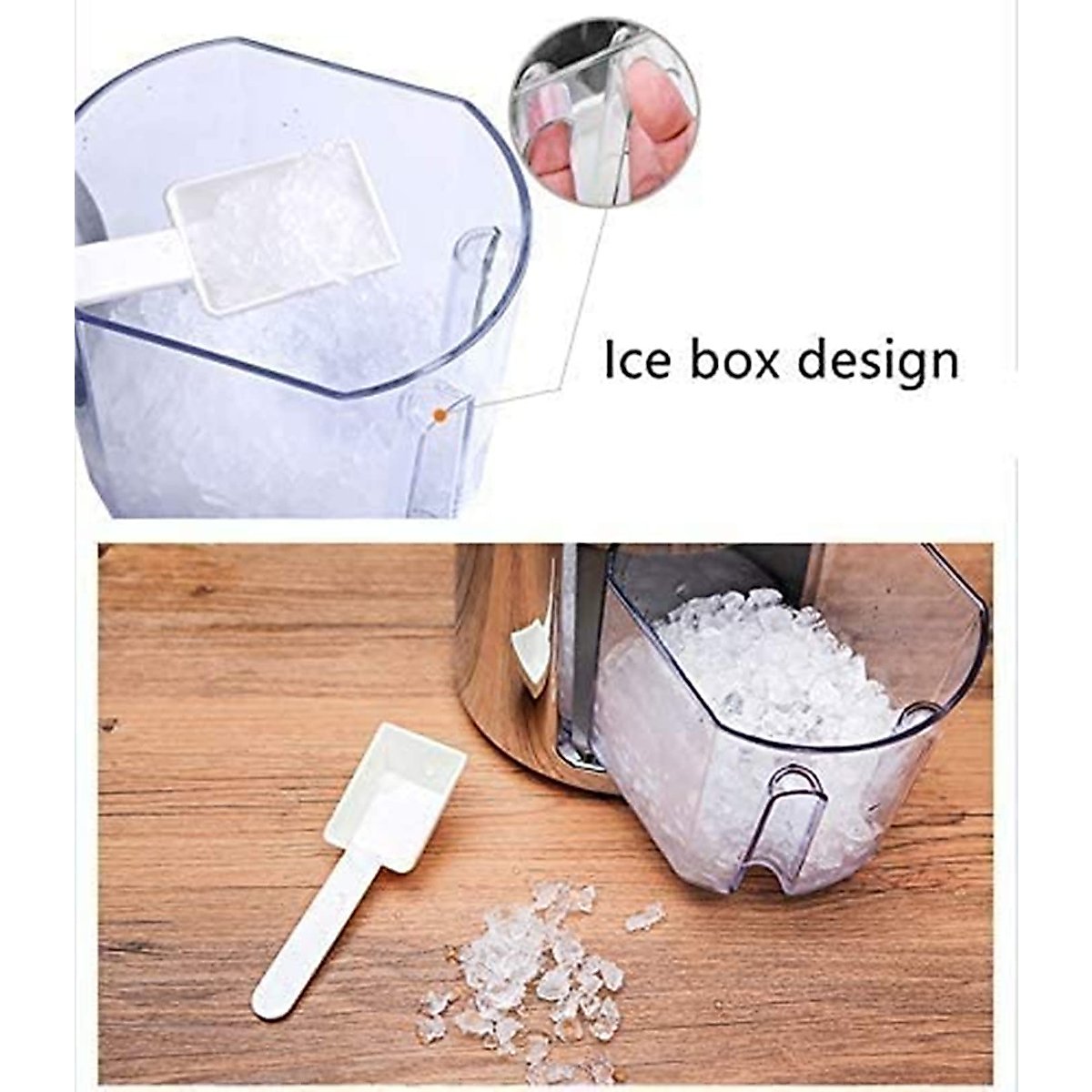 XKONG Manual Ice Crusher With，Ice Crusher ，Manual Rotary Ice Crusher，Crushes Ice to Your Desired Fineness ，Non-Slip Easy to Use Ice Crusher Hand Crank