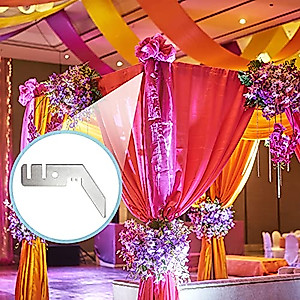 3'' Double Crossbar Hanger Wedding Valance Hanger for Backdrop, Pipe and Drape Backdrop Stand Kit Double Backdrop Stand (4 Pcs)