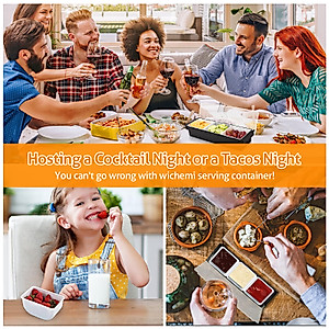 WICHEMI Fruit, Veggie & Condiment Caddy with Lid Dispenser Tray Plastic Garnish Station for Bartending & Serving Taco, Ice Cream, Salad Bar - Topping Organizer for Restaurant Supplies (3 Compartment)