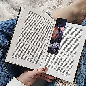 MWOOT 30 Star Sunset Paper Bookmark, Starry Galaxy Universe Page Clip Paper Bookmark Set, Creative Stars Embellished Paper Bookmarks Gifts for Book Friends as Reading Markers (15 x 4 cm, 30 Styles)