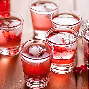 Gencywe 6 Pack Shot Glasses Set with Heavy Base, 1.6 oz Clear Shot Glasses Bulk, Small Whiskey Shot Glass for Vodka, Whiskey, Tequila, Espressos, Spirits & Liquors