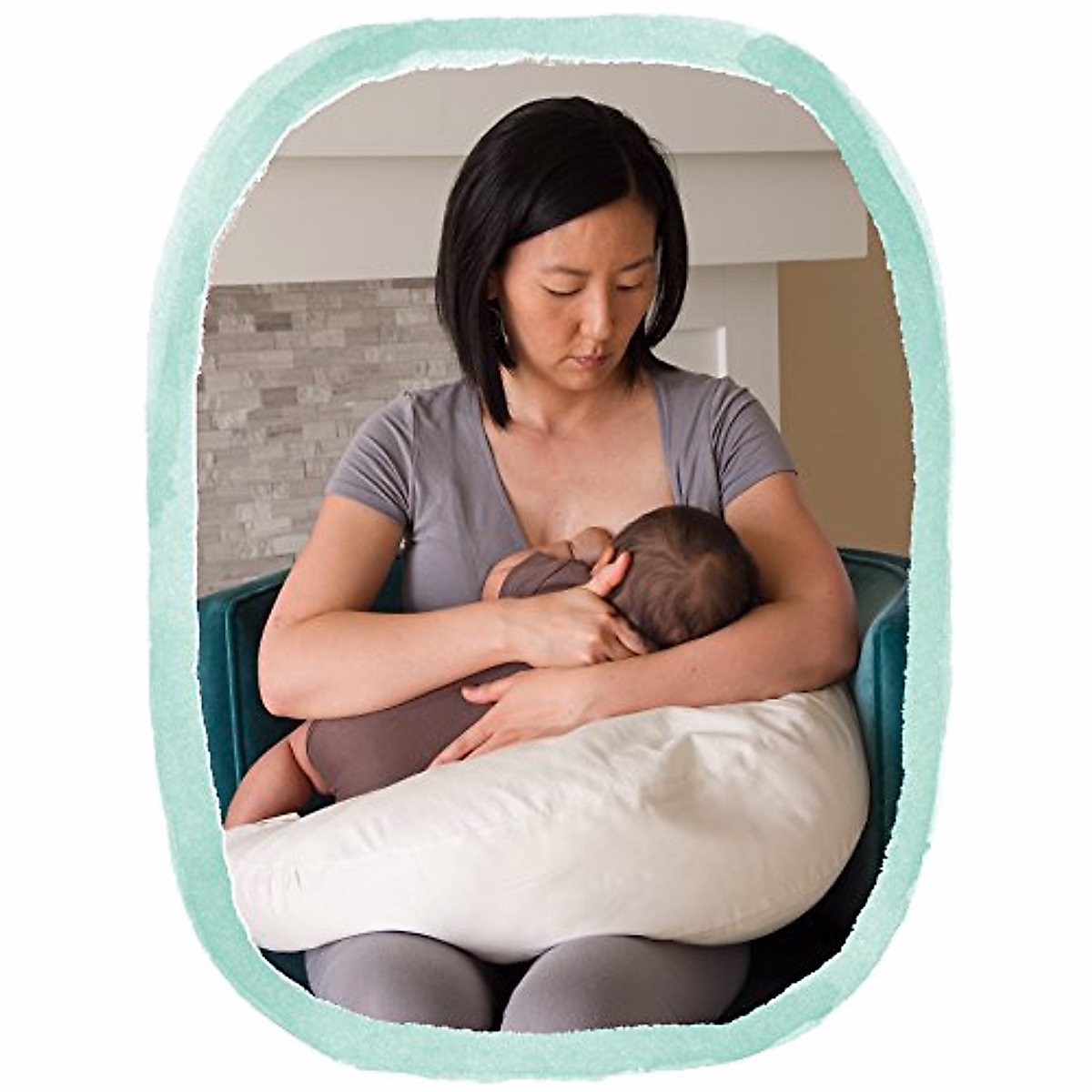 The Nesting Pillow - Organic Nursing Pillow with Washable Slip Cover