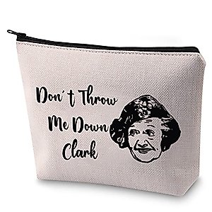 BLUPARK Christmas Vacation Gift Don't Throw Me Down Clark Makeup Bag National Lampoons Aunt Gift (Don't Throw Me Down)