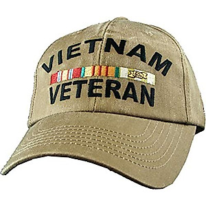 Vietnam Veterans Commemorative Ribbon Baseball Khaki Cap