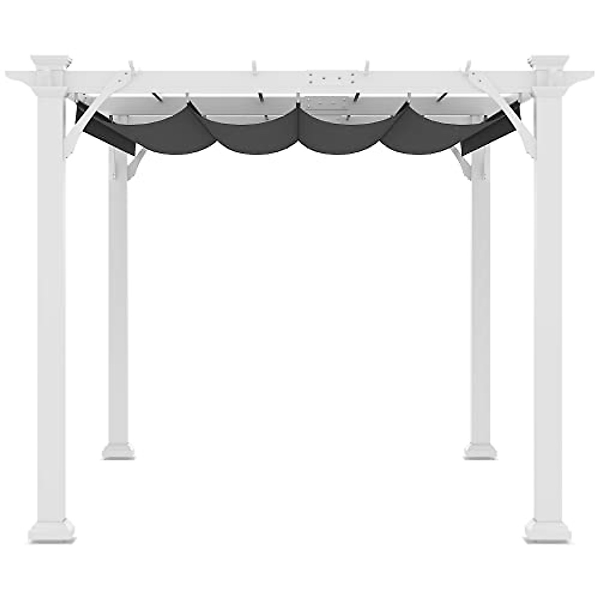 Outsunny 13' x 10' Outdoor Retractable Pergola Canopy, Wood Gazebo Sun Shade Shelter for Grill, Garden, Patio, Backyard, Deck