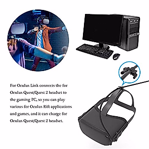 5m Link Cable Compatible for Oculus Quest/Quest 2 VR High Speed Data Transfer Cable for PC Gaming and Charging and Fast Charging Cable