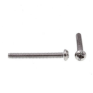 Prime-Line 9003227 Machine Screw, Round Head, Slotted/Phillips Combo, #6-32 X 1-1/4 in, Grade 18-8 Stainless Steel, Pack of 100