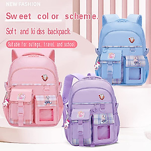 FMCEUEX Kawaii Backpack For Boys Girls,Unicorn Rainbow School Backpacks,With Compartments Applicable to Laptop Bag Travel Bag,Blue Medium 16.5in