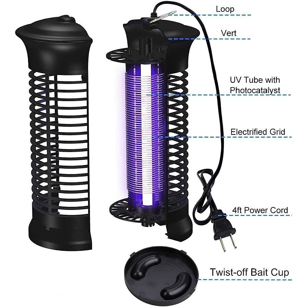 THE PERFECT PART Electric Fly Gnat Killer Lamp Pests Fly Insect Trap Mosquito Bug Zapper 4,000V
