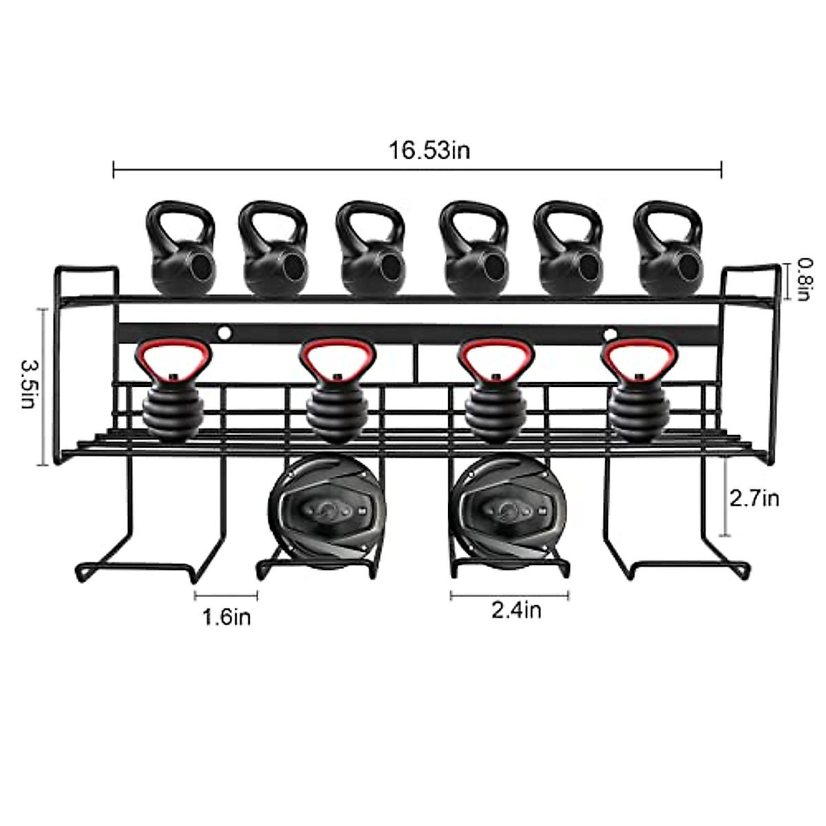 Soldow Power Tool Organizer Drill Storage Rack, Heavy Duty Floating Tool Shelf Wall Mounted, Cordless Drill Holder Hanging Steel Rack for Tools Storage Garage, Pegboard, Plank, Cement Wall