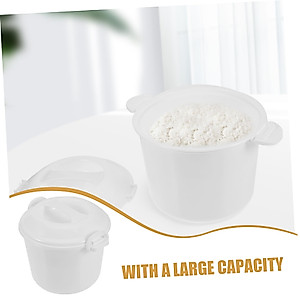 1 Set Pasta Cooker Cooker Vegetables Potato Portable Rice Cooker Portable Microwave Rice Cooker Ramen Cooker Steamer Small Rice Cooker Micro-wave Oven 3l White Plastic