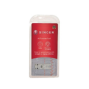 SINGER | All Purpose Presser Foot, Utility & Decorative Stitches, Wide Needle Slot Up to 7mm Stitch Width - Sewing Made Easy