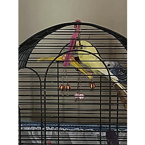 2 Bird Cage Mirrored Swing Perch Toys lot of 2