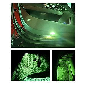 Wiseshine 2825 LED Bulb Green,1.5Watt 194 T10 W5W 168 158 LED Light Bulb Automotive Truck Camper RV Car Interior Exterior Bulbs for Instrument Panel Dashboard Door Light Footlights DC12V-24V(Pack6)