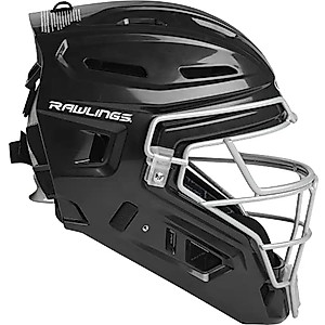 Rawlings | RENEGADE 2.0 Catcher's Helmet | Baseball | Senior (7 1/8" - 7 1/2") | Black/Silver
