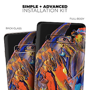 DesignSkinz Liquid Abstract Paint V63 Protective Vinyl Decal Wrap Skin Cover Compatible with The Samsung Galaxy S20 (Screen Trim & Back Glass Skin)